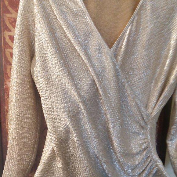 MSK | Tops | Msk Gold Shimmer Top | Poshmark